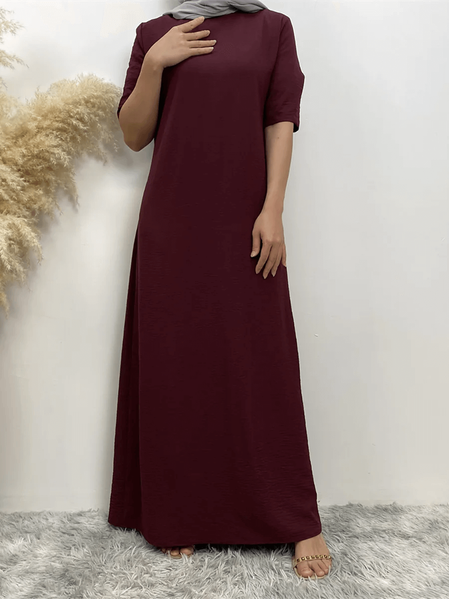 Modest Wrinkle Robe - Elegant Crepe Dress – Modesty Mosaic